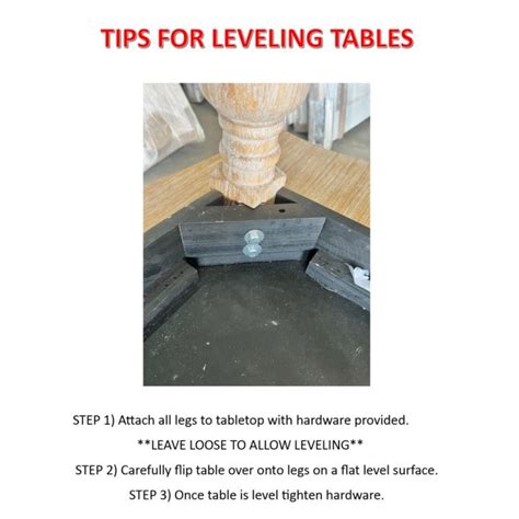 Tips For Leveling Tables