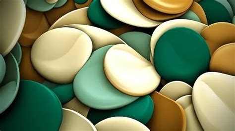 3d 렌더링에서 베이지색 흰색과 녹색 원 모양의 추상 그림 3d 추상 3d 아트 3d 색상 배경 일러스트 및 사진 무료 다운로드 Pngtree