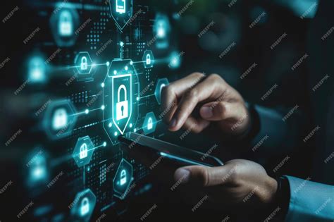 Premium Photo Virtual Screen Cybersecurity And Privacy Protection For Personal Data On Smartphones