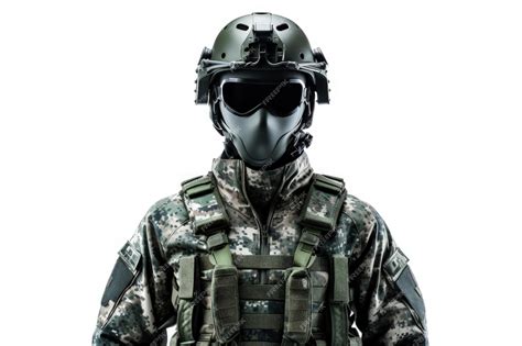 유령 마네킹을 사용하여 클리핑 패스 컷아웃을 사용하여 흰색 배경에 격리된 현대 군용 헬멧 프리미엄 사진