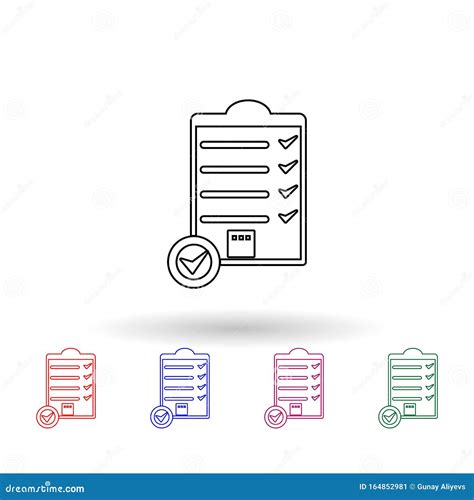 Packing Box Shipping Checklist Multi Color Icon Simple Thin Line