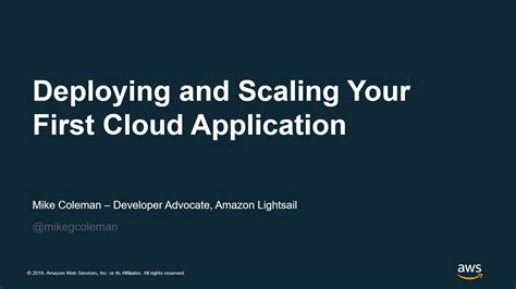 Deploy And Scale Your First Cloud Application With Amazon Lightsail