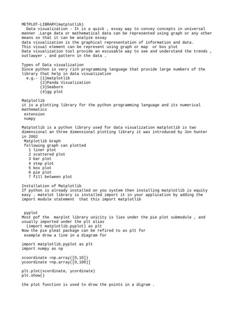 metplot library matplotlib pdf python programming language computing