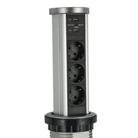 Factory Direct Vertical Table Desk Power Outlet Lifting Pop Up Outlet Tabletop Socket With Usb