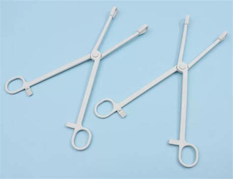 Disposable Medical Sterilized Round Forceps Plastic Sponge Clips Sterile Cervical Forceps