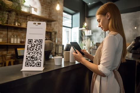 Premium Photo Woman Scanning Qr Code To Pay Bills