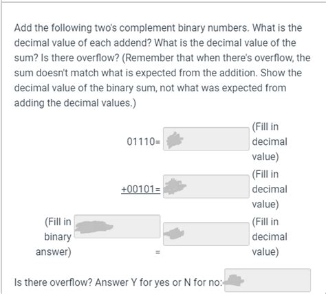Add The Following Twos Complement Binary Numbers