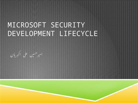 Pptx Microsoft Security Development Lifecycle Dokumen Tips