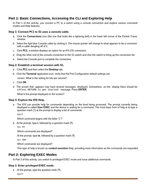 switch basics 1 pdf command line interface computer science