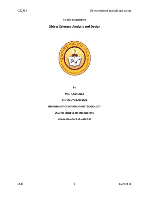 Object Oriented Analysis And Design Download Free Pdf Unified Modeling Language Use Case