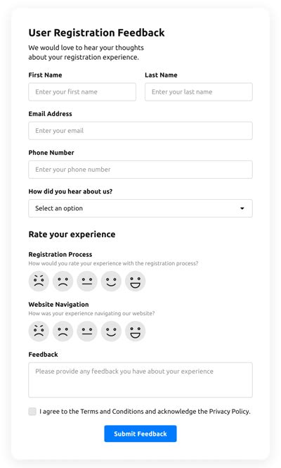 Bootstrap Feedback Forms Widget Create Feedback Forms Templates For