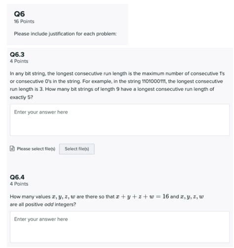 Solved Q6 16 Points Please Include Justification For Each