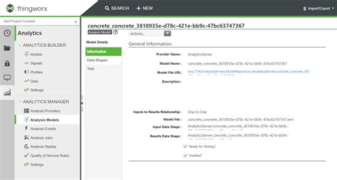 solved thingworx analytics getting prediction model ptc community