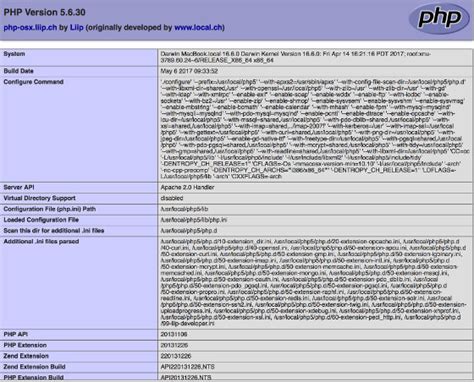 a tutorial about php installing php5 6 30 on macos