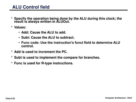 Ppt Computer Architecture Class 9 Microprogramming Powerpoint