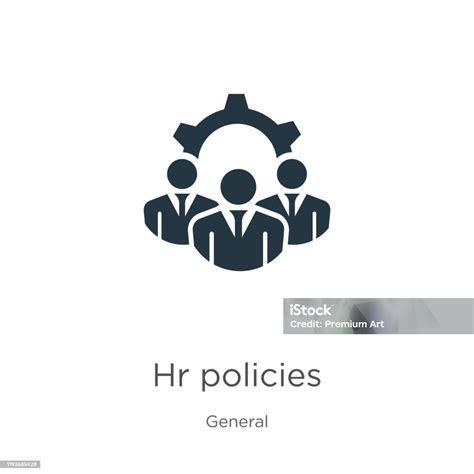 Hr 정책 아이콘 벡터입니다 흰색 배경에 격리 된 일반 컬렉션에서 유행 플랫 Hr 정책 아이콘입니다 벡터 일러스트는 웹 및 모바일 그래픽 디자인 로고 Eps10에 사용할 수