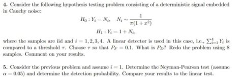 Consider The Following Hypothesis Testing Problem Chegg