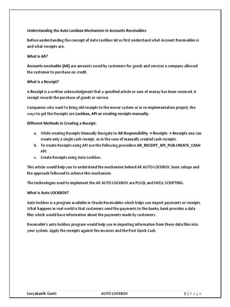 2lockbox Approach Pdf Application Programming Interface Receipt