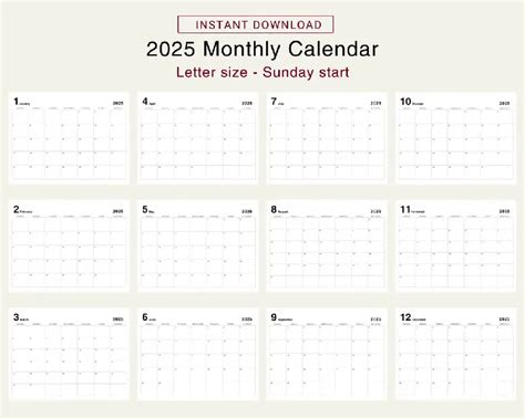 دانلود رایگان تقویم سال نو میلادی 2025 با کیفیت بالا