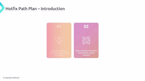 Design A Hotfix Path Plan Kodekloud Notes