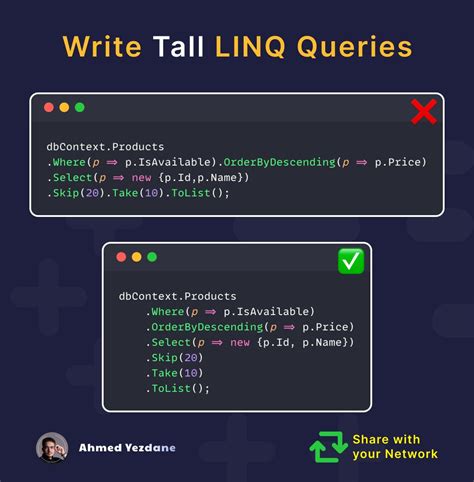 linq dotnet codingstandards programming softwaredevelopment