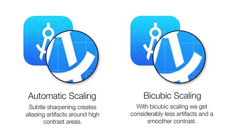 improving exports with bicubic scaling