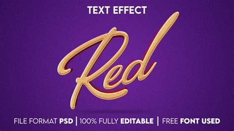 Premium PSD Red Text Effect
