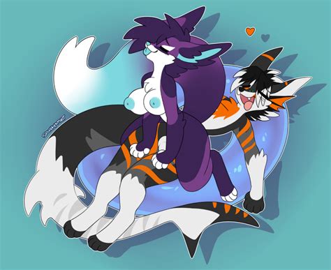 Rule 34 Anal Anthro Balls Black Fur Breasts Canine Double Penetration