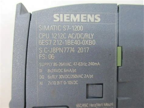S7 1200 Siemens 6es7212 1be40 0xb0 Plc At ₹ 18000 Piece Siemens Plc