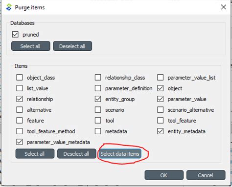 Improve Purge Issue Spine Tools Spine Toolbox GitHub