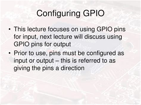 Ppt Lecture 13 Gpio Inputs Powerpoint Presentation Free Download Id5202264
