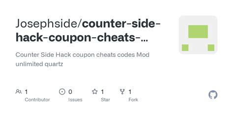 GitHub Josephside Counter Side Hack Coupon Cheats Codes Mod Counter Side Hack Coupon Cheats