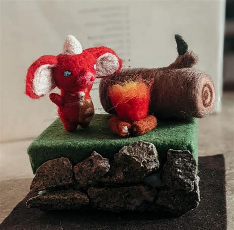[botw] Bokoblin Dancing With His Campfire Made From Needle Felting R Zelda