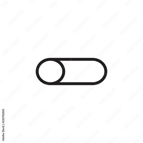 Toggle Switch Outline Icon Vector Toggle Switch Outline Sign Outline On White Background Flat