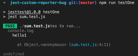 Bug Custom Report Behaved Different In One Test Multiple Tests · Issue 12168 · Jestjsjest