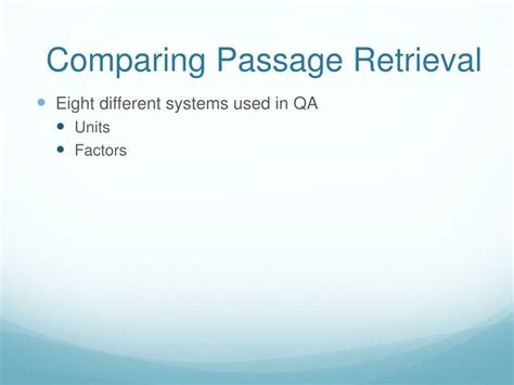 Ppt Passage Retrieval And Re Ranking Powerpoint Presentation Free
