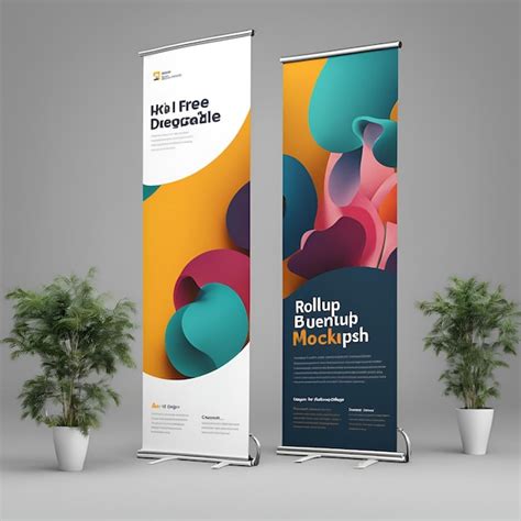 RollUp Banner Mockup Premium AI Generated Image