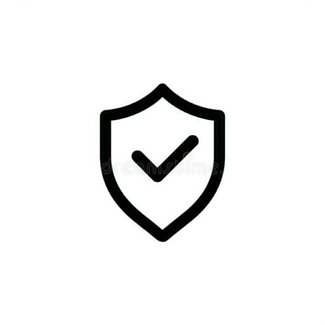Minimalist Shield Icon With Check Mark Symbolizing Security Privacy