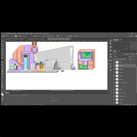 graphic designers in our team working with pixel art to create new backgrounds for our game