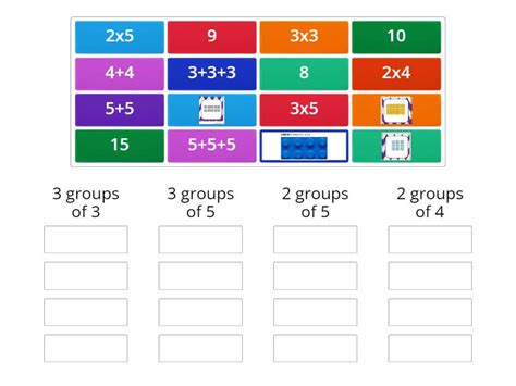 Multiplication Arrays Group Sort