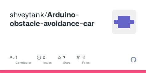 GitHub Shveytank Arduino Obstacle Avoidance Car