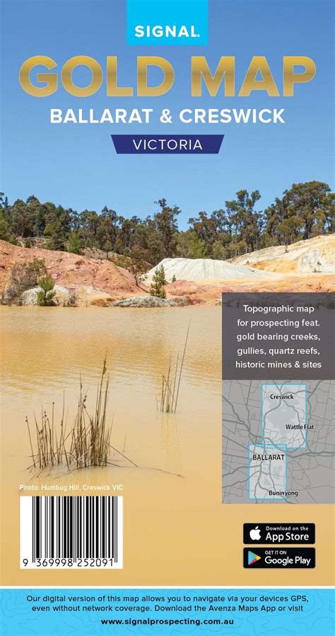 Gold Map Ballarat And Creswick Signal Pr
