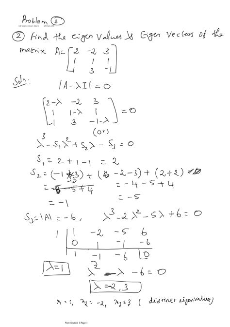 SOLUTION Matrices Eigen Values Eigen Vectors Studypool