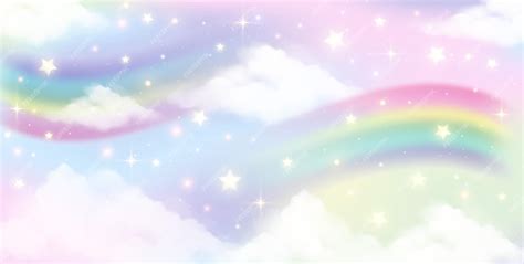 Premium Vector Holographic Fantasy Rainbow Unicorn Background With