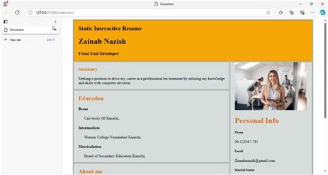 Zainub Nazish On Linkedin Resume Builder Ameen Alam Ali Aftab Sheikh