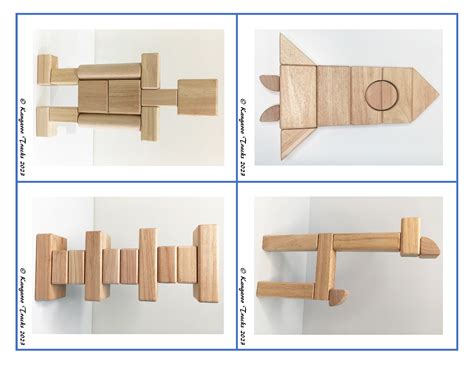 Wooden Block Building Cards For Reception EYFS SET 1 BASIC