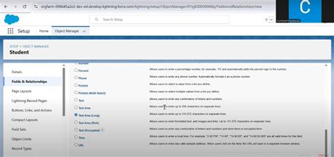 Text Types Custom Fields In Salesforce Crs Info Solutions