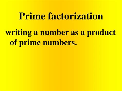 PPT Prime Factorization PowerPoint Presentation Free Download ID 6811682