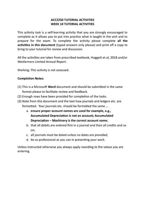 week 10 solution acc2250 tutorial activities week 10 tutorial