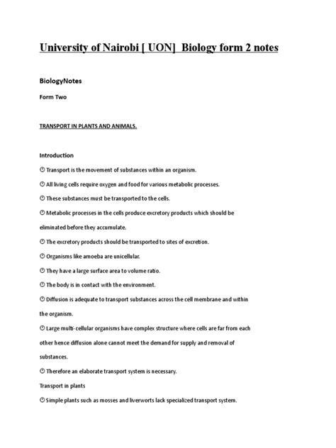 Biology Form 2 Notes Download Free Pdf Ventricle Heart Heart